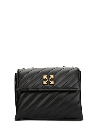 Off-White Kadın Siyah Logo Detaylı Deri Omuz Çantası EU Off-White Kadın Siyah Logo Detaylı Deri Omuz Çantası EU