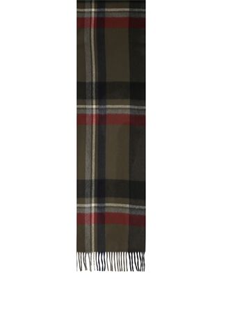 Begg&Co Erkek Haki Ekose Desenli Yün Atkı EU Begg&Co Erkek Haki Ekose Desenli Yün Atkı EU