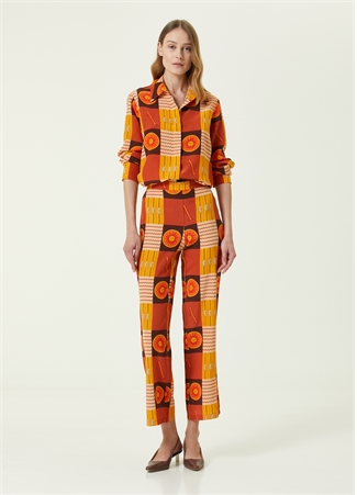 Anim Kadın Aniverse 2 Desenli İpek Pantolon XS EU Anim Kadın Aniverse 2 Desenli İpek Pantolon XS EU