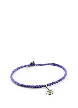 Kayra Khan Erkek Mot Sembol Formlu Gümüş Rengi Bileklik Mor EU