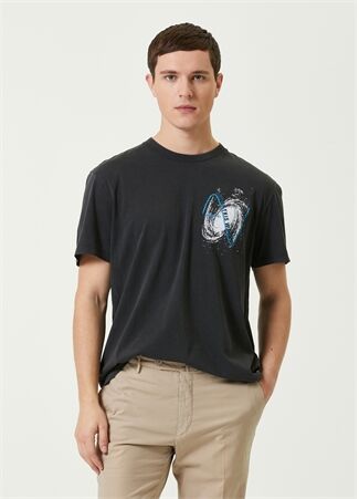 Allsaints Erkek Intergala Antrasit Bisiklet Yaka T-shirt Gri XS EU