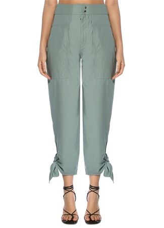 Isabel Marant Kadın Gaviao Su Yeşili Paçası Bağcıklı Pantolon Yeşil 36 FR Isabel Marant Kadın Gaviao Su Yeşili Paçası Bağcıklı Pantolon Yeşil 36 FR