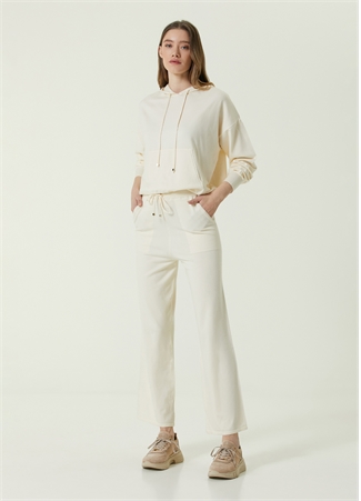 Network Kadın Slim Fit Ekru Triko Eşofman Altı Bej S EU Network Kadın Slim Fit Ekru Triko Eşofman Altı Bej S EU