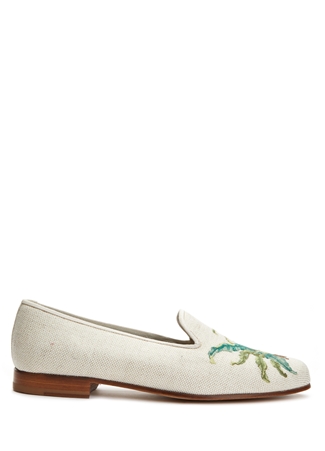 Stubbs&wootton Kadın Bej Yaprak Desenli Loafer 36 Eu Stubbs&wootton Kadın Bej Yaprak Desenli Loafer 36 Eu