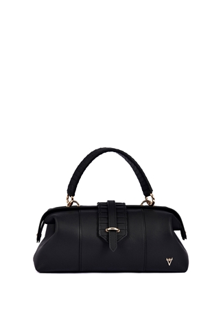 Hiva Atelier Kadın Nubes Siyah Logolu Deri Omuz Çantası EU Hiva Atelier Kadın Nubes Siyah Logolu Deri Omuz Çantası EU