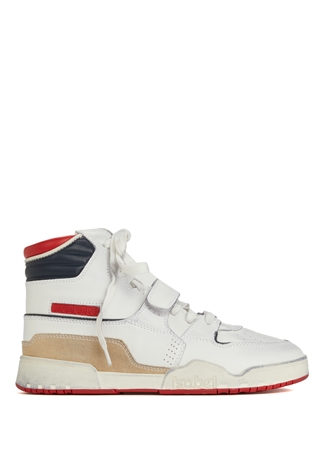 Isabel Marant Kadın Beyaz Cırt Detaylı Deri Sneaker 37 EU