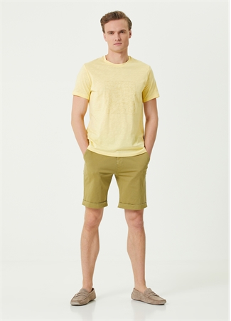 Beymen Club Erkek Slim Fit Yeşil Twill Şort 46 Beymen Club Erkek Slim Fit Yeşil Twill Şort 46