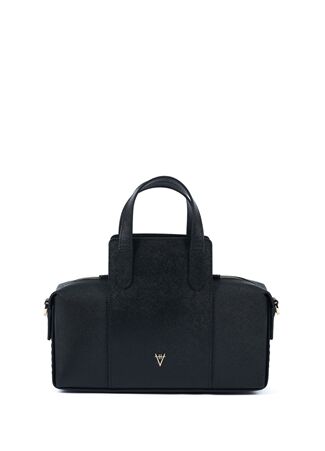 Hiva Atelier Kadın Onsra Siyah Logolu Deri Omuz Çantası EU