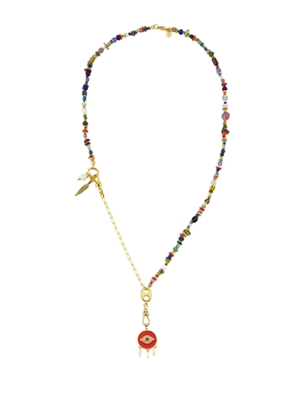 Berrin Özkan Kadın Nazar Boncuklu Altın Rengi Kaplama Kolye EU Berrin Özkan Kadın Nazar Boncuklu Altın Rengi Kaplama Kolye EU