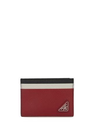 Prada Erkek Colorblocked Logolu Deri Kemer Siyah EU Prada Erkek Colorblocked Logolu Deri Kemer Siyah EU