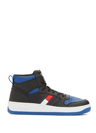 Tommy Hilfiger Erkek Mavi Siyah Deri Sneaker 42 EU