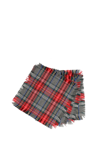 Poetique Strasbourg Ekose Desenli 4lü Kokteyl Peçetesi Seti Çok Renkli