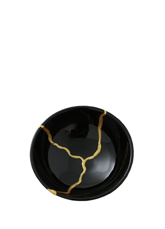 Maya Handcrafts Kintsugi Large Siyah Çini Kase Maya Handcrafts Kintsugi Large Siyah Çini Kase