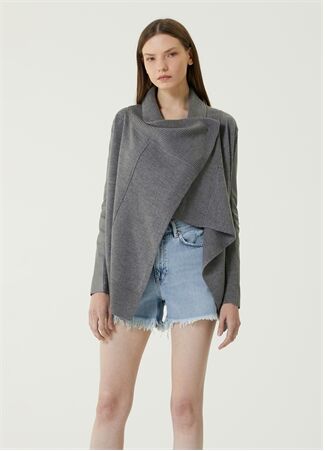 Allsaints Kadın Lucia Gri Şal Yaka Kruvaze Hırka S EU Allsaints Kadın Lucia Gri Şal Yaka Kruvaze Hırka S EU