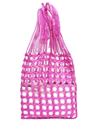 Mehry Mu Kadın Fey Şeftali Fileli Market Çantası Pembe EU