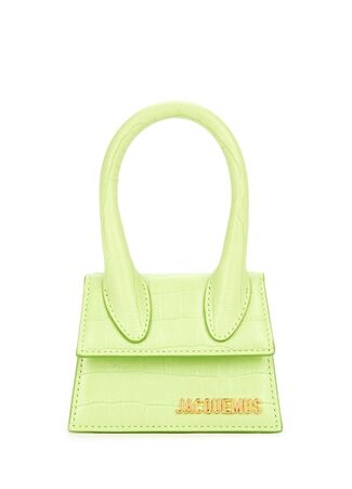 Jacquemus Kadın Yeşil Krokodil Dokulu Omuz Çantası Eu
