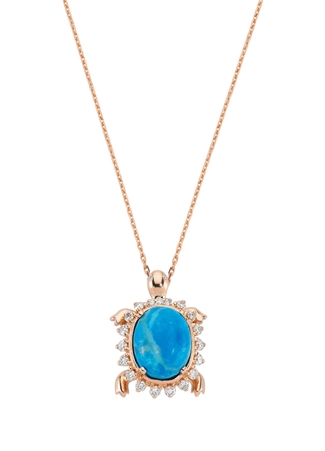 Bee Goddess Kadın Turtle Altın Rengi Kolye Pembe EU Bee Goddess Kadın Turtle Altın Rengi Kolye Pembe EU