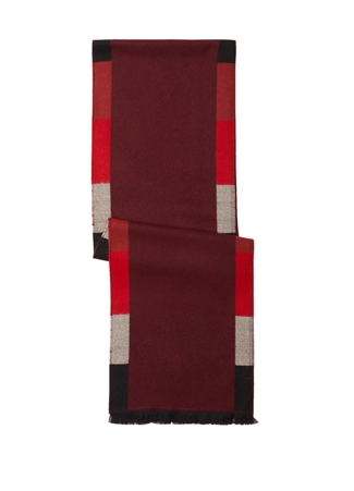 Beymen Club Erkek Bordo Kontrast Renk Detaylı Atkı EU Beymen Club Erkek Bordo Kontrast Renk Detaylı Atkı EU