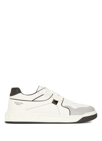 Valentino Garavani Erkek Beyaz Logolu Deri Sneaker 42 EU