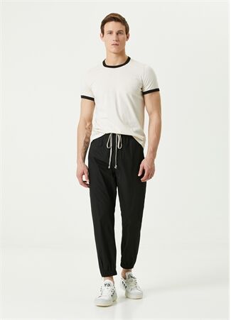 Rick Owens Erkek Siyah Beli Kordonlu Jogger Pantolon 48 IT Rick Owens Erkek Siyah Beli Kordonlu Jogger Pantolon 48 IT