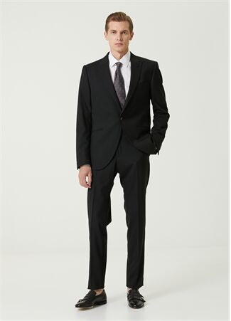 Palzileri Lab Erkek Siyah Kırlangıç Yaka Takım Elbise 50 IT