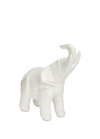 Vpinteriorismo Beyaz Fil Formlu Seramik Heykel
