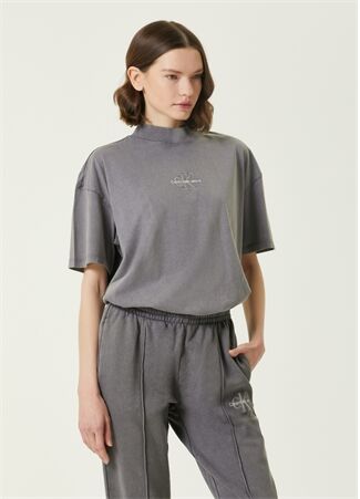 Ck Jeans Kadın Tshirt Gri L Eu