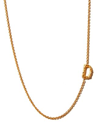 Fidelle Kadın Sideways Alphabet D Formlu Altın Rengi Kolye L EU