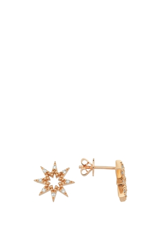 Bee Goddess Kadın Venüs Star Pırlantalı Altın Rengi Tekli Küpe Pembe EU Bee Goddess Kadın Venüs Star Pırlantalı Altın Rengi Tekli Küpe Pembe EU