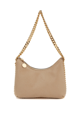 Stella McCartney Kadın Falabella Zip Mini Bej Omuz Çantası EU Stella McCartney Kadın Falabella Zip Mini Bej Omuz Çantası EU