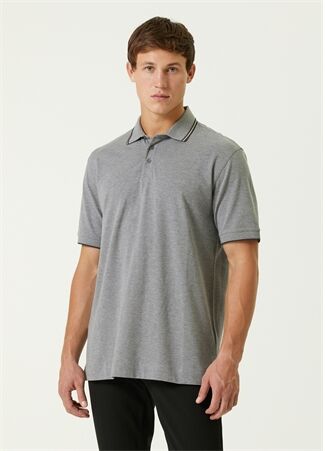 Z Zegna Erkek Gri Polo Yaka Logolu T-shirt XXXL IT Z Zegna Erkek Gri Polo Yaka Logolu T-shirt XXXL IT