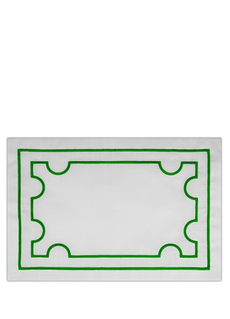 Baci Milano Yeşil Kenarı Nakışlı 30x45 Cm Amerikan Servis Baci Milano Yeşil Kenarı Nakışlı 30x45 Cm Amerikan Servis