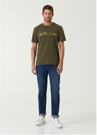 Timberland Erkek Haki Bisiklet Yaka Logo Baskılı Basic T-shirt S EU Timberland Erkek Haki Bisiklet Yaka Logo Baskılı Basic T-shirt S EU