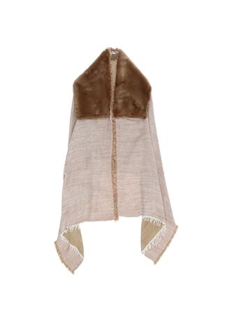 Gaynor Kadın Kamel Bej Yaka Detaylı Şal Kahverengi EU Gaynor Kadın Kamel Bej Yaka Detaylı Şal Kahverengi EU