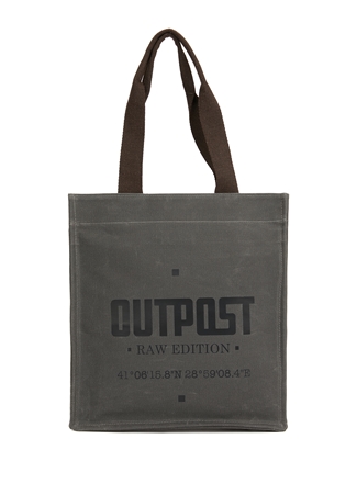 Outpost Erkek Raw Antrasit Logo Baskılı Alışveriş Çantası Gri EU Outpost Erkek Raw Antrasit Logo Baskılı Alışveriş Çantası Gri EU