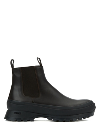 Jil Sander Erkek Siyah Deri Bot Kahverengi 42 EU Jil Sander Erkek Siyah Deri Bot Kahverengi 42 EU