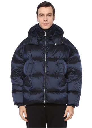 Emporio Armani Erkek Lacivert Kapüşonlu Puff Mont 50 IT Emporio Armani Erkek Lacivert Kapüşonlu Puff Mont 50 IT