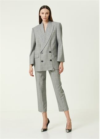 Alexander Mcqueen Kadın Pantolon Gri 42 It