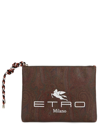 Etro Kadın Kırmızı Etnik Desenli El Portföyü EU Etro Kadın Kırmızı Etnik Desenli El Portföyü EU