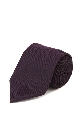 Zegna Erkek Mor İpek Kravat EU