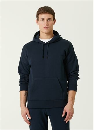 Bassigue Erkek Lacivert Kapüşonlu Sweatshirt L EU