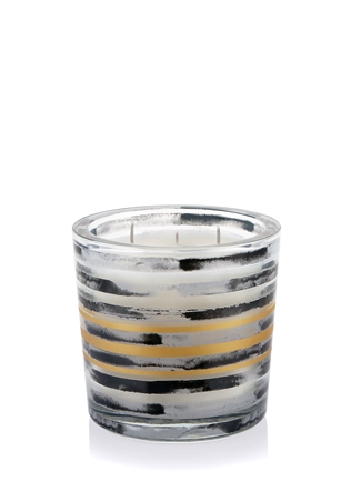 Act of Acrract Siyah Beyaz Çizgili Mum Altın Rengi Act of Acrract Siyah Beyaz Çizgili Mum Altın Rengi