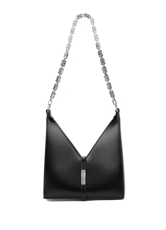 Givenchy Kadın Siyah Logolu Deri Omuz Çantası EU