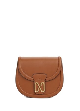 Network Kadın Taba Deri Omuz Çantası Turuncu EU