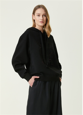 Loewe Kadın Siyah Kapüşonlu Logolu Sweatshirt M EU Loewe Kadın Siyah Kapüşonlu Logolu Sweatshirt M EU
