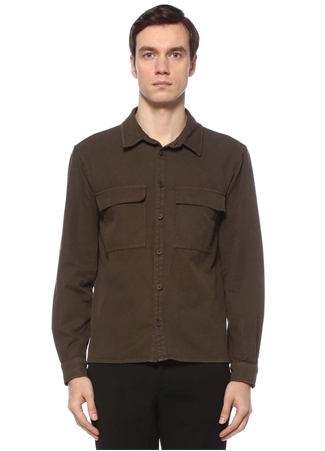 Beymen Club Erkek Haki Polo Yaka Dış Gömlek S