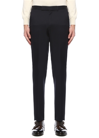 Zegna Erkek Lacivert Normal Bel Yün Pantolon 50 It Zegna Erkek Lacivert Normal Bel Yün Pantolon 50 It
