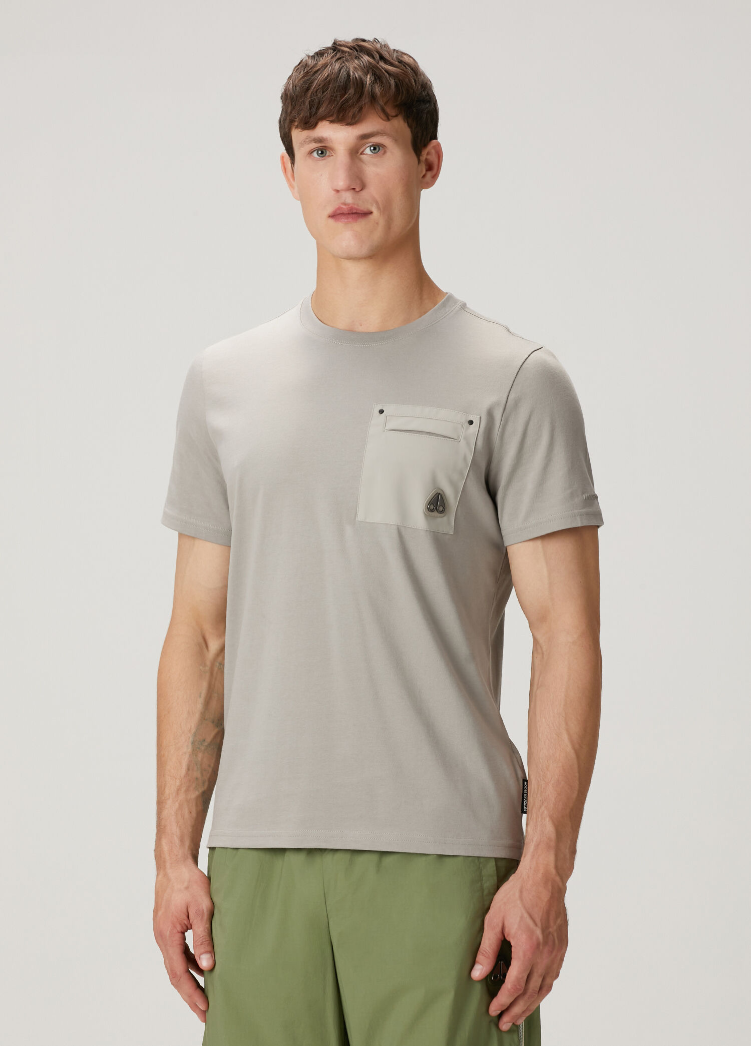 Moose Knuckles - Dalon Bej Basic T-shirt - Bej