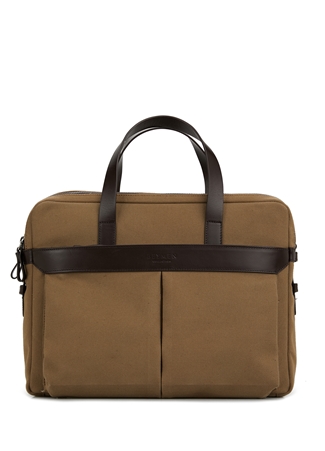 Beymen Collection Erkek Kahverengi Logolu Kanvas Laptop Çantası EU Beymen Collection Erkek Kahverengi Logolu Kanvas Laptop Çantası EU