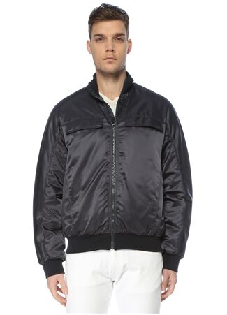 Palzileri Lab Erkek Koyu Gri Dik Yaka Nakışlı Bomber Ceket 50 IT